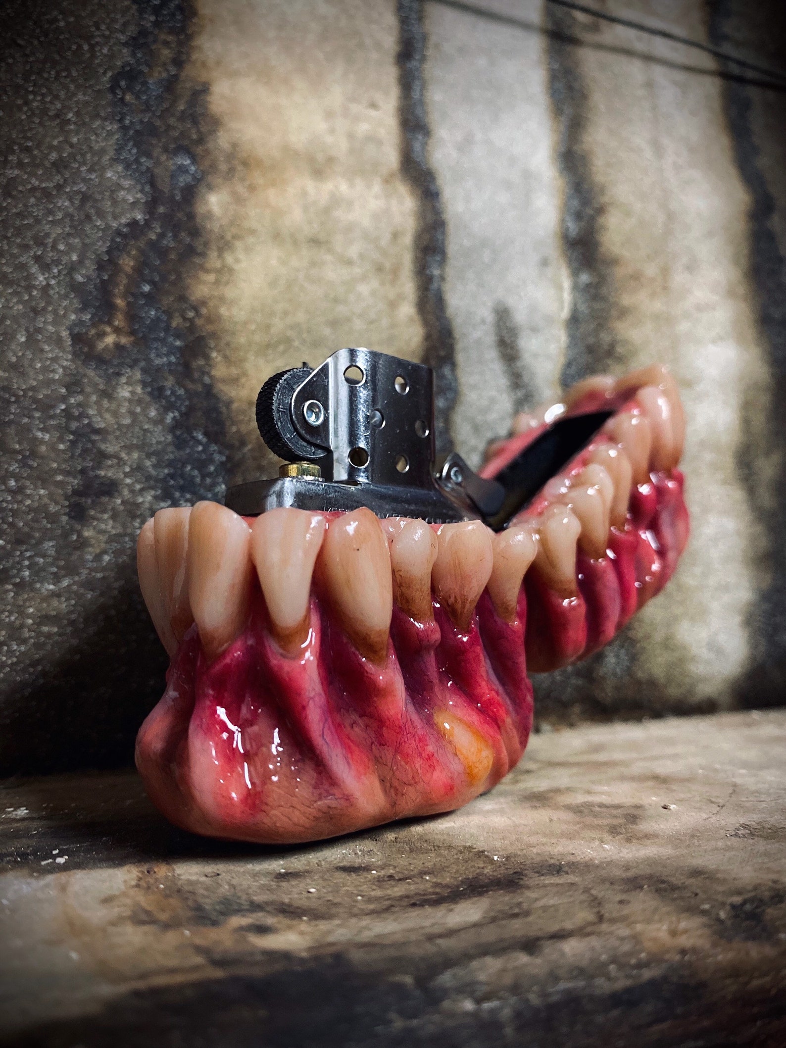 Custom Horror Tooth Zippo OOAK Hand Made to Order. Scary | Etsy