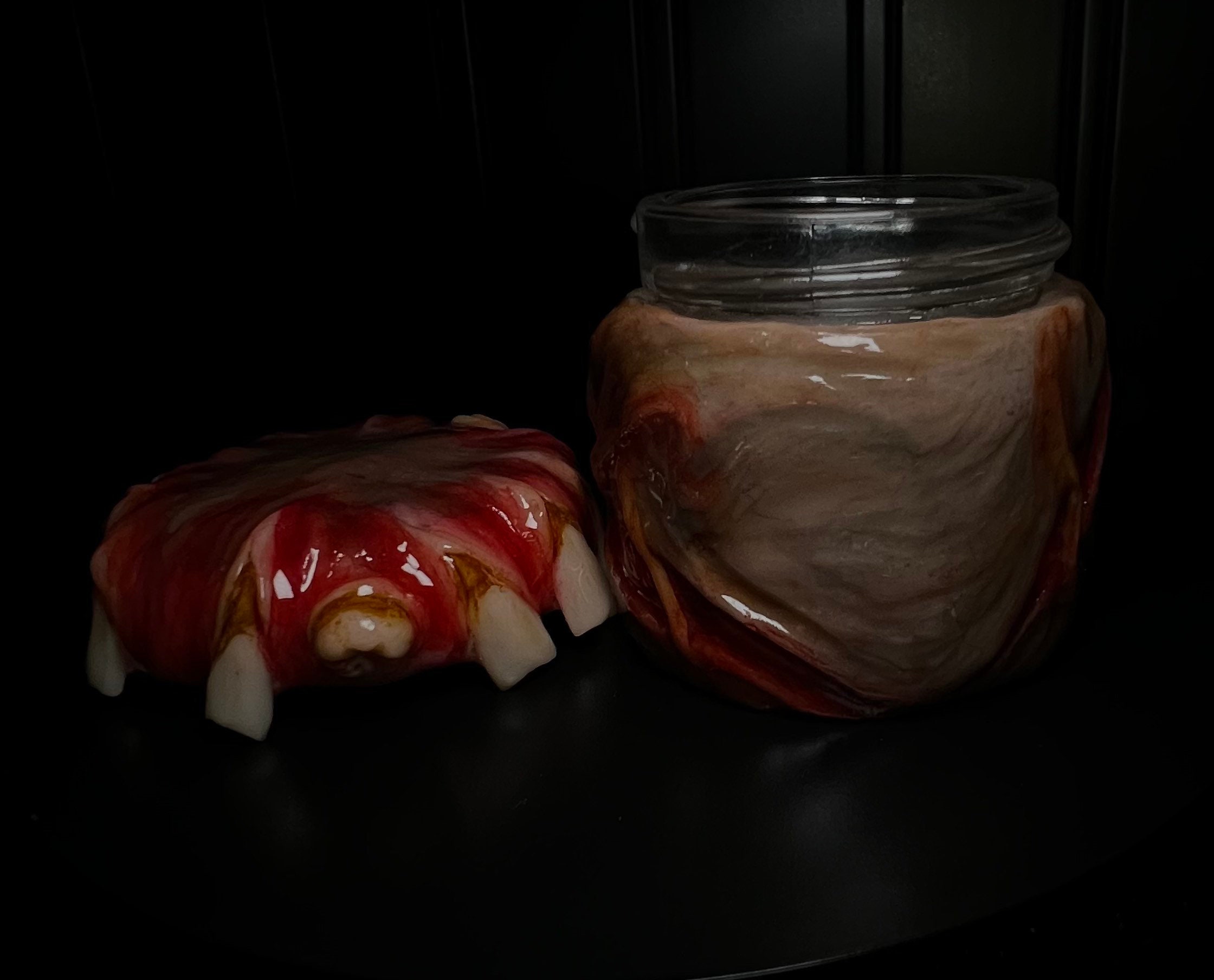 Mini Monster Horror Tooth Jar. Hand Made Stash Wax Lip Gloss - Etsy UK
