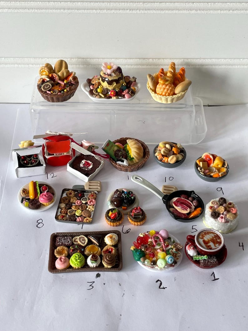 Handmade Dollhouse Miniature Food: Candy, Cereal, Pasta & Treats - Etsy