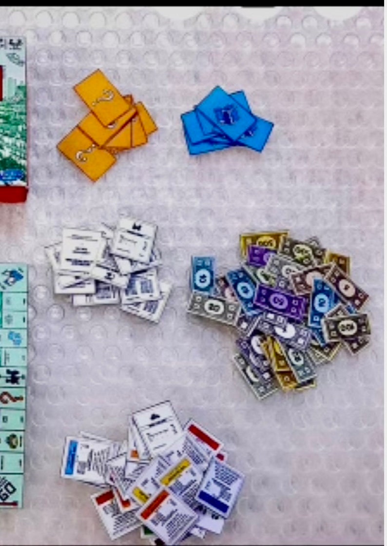 Handmade Miniature Monopoly Game: Dollhouse Board Game With Dice - Etsy
