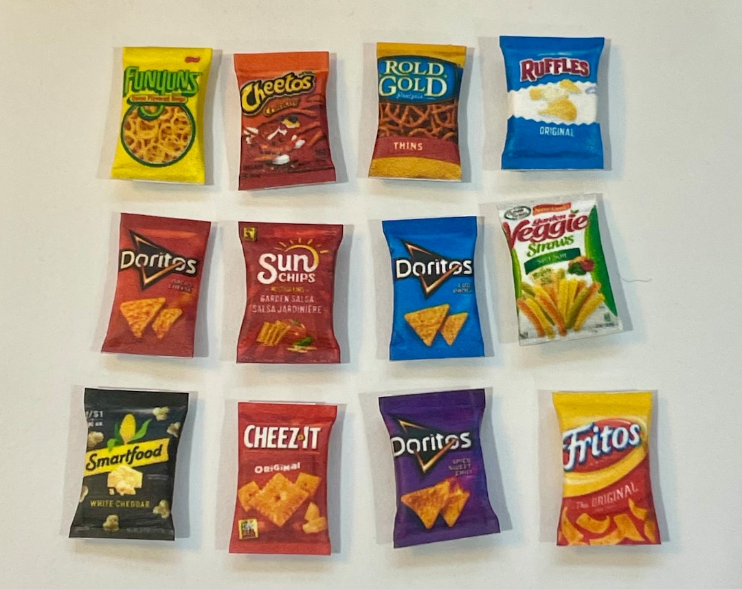 12 Miniature 1:6 OR 112 Scale Snack Chips Funyuns Cheez IT Doritos ...