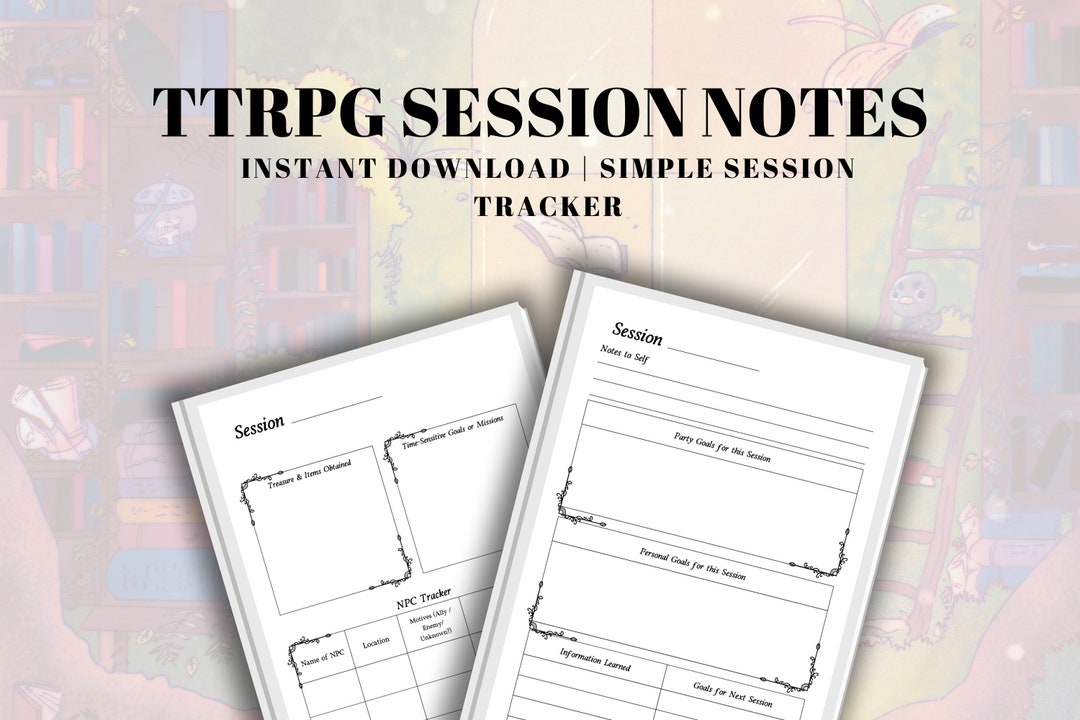 Simple TTRPG Printable Journal | Campaign Tracker | Dungeons & Dragons ...