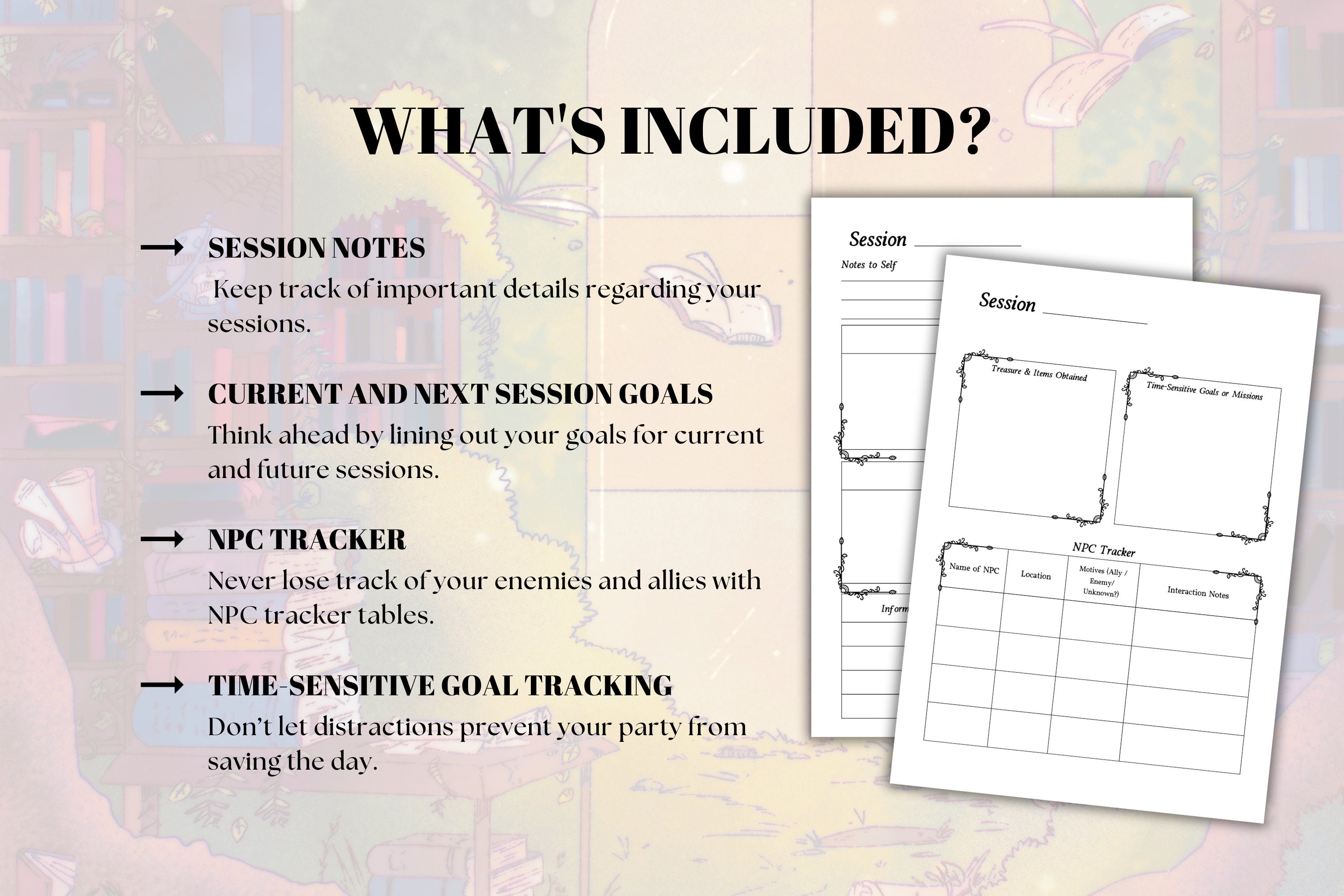 Simple TTRPG Printable Journal Campaign Tracker Dungeons & - Etsy