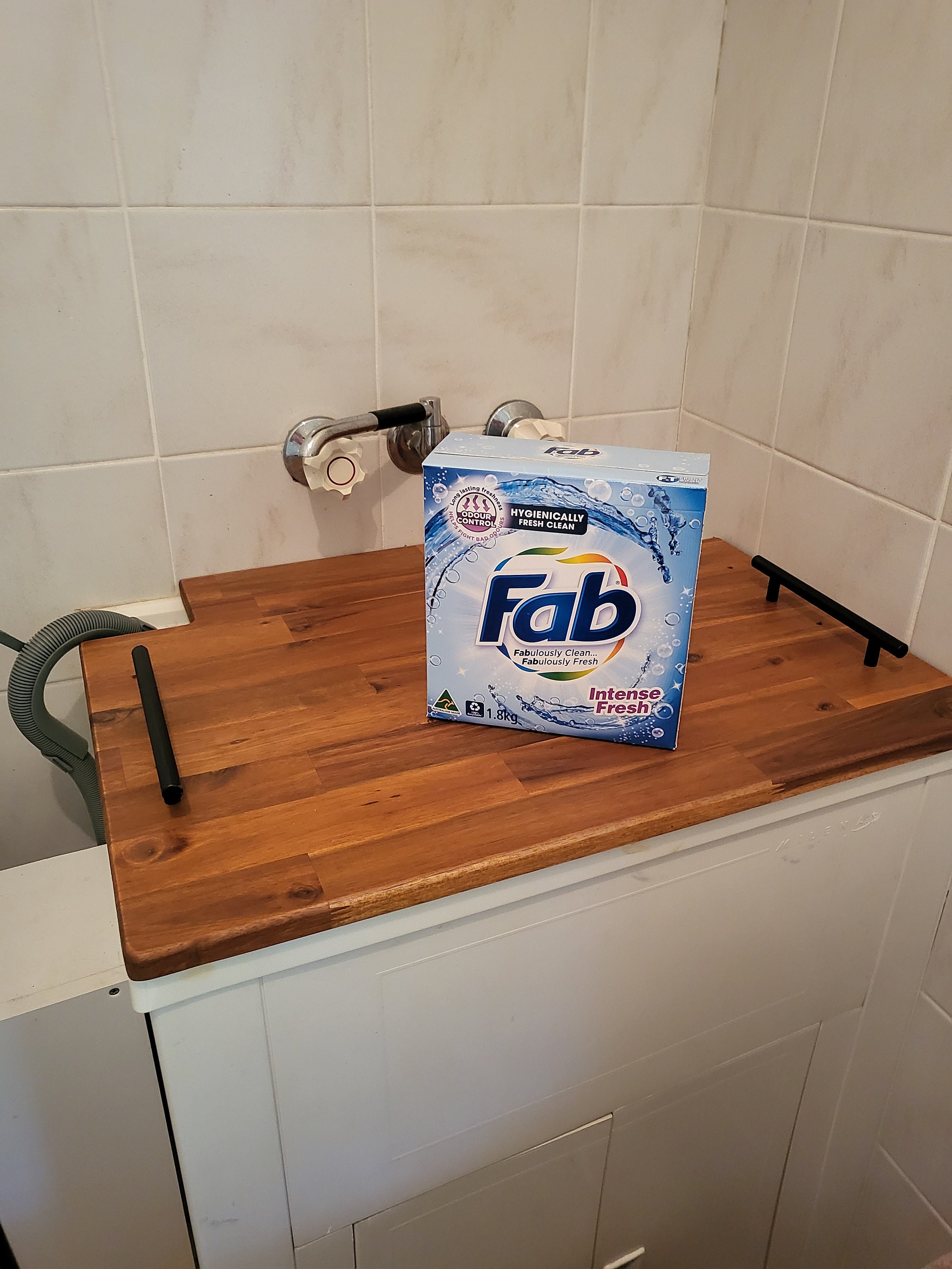 Timber Laundry Tub Cover With Handles, Free Engraving - Etsy Australia