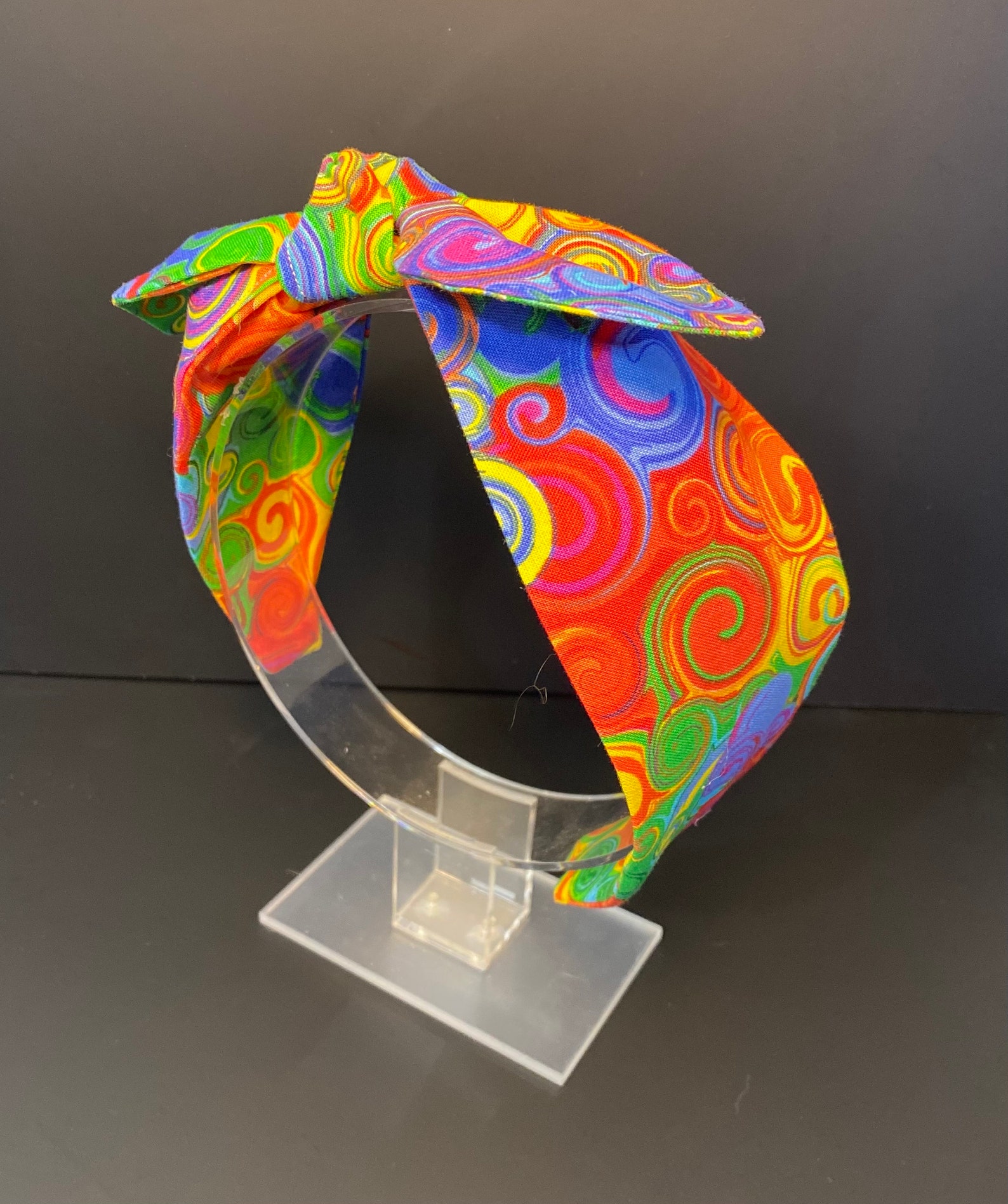 Colorful Swirls Knot Headband, Retro Rainbow Cotton Headband - Etsy