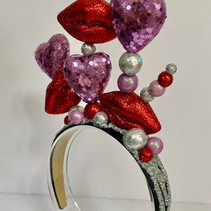 Valentines Day Headband, One of a Kind Headband, Hearts Headband ...