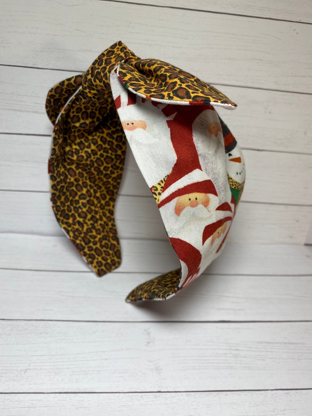 Cheetah Santa Headband, Santa Claus Headband,christmas Headband ...