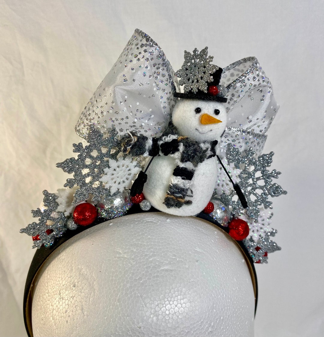 Christmas Party Headband Sparkle Snowman Headband Christmas Snowman ...