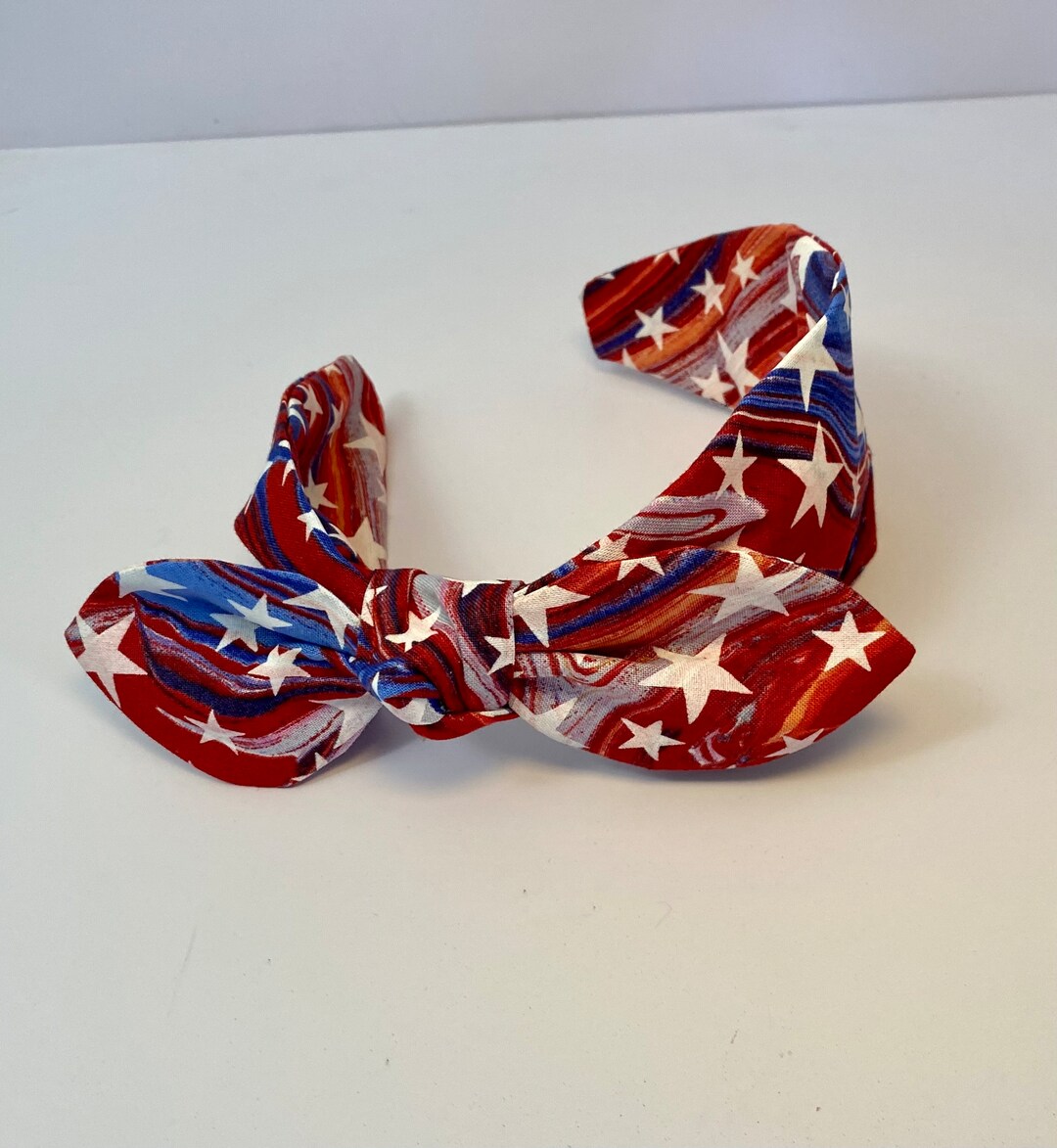 Patriotic Headband, Fourthof July Headband, Red White and Blue, Swirl ...
