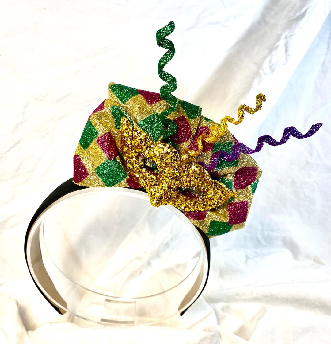 Mardi Gras Headband, Fat Tuesday Crown, Green Gold and Purple Headband ...