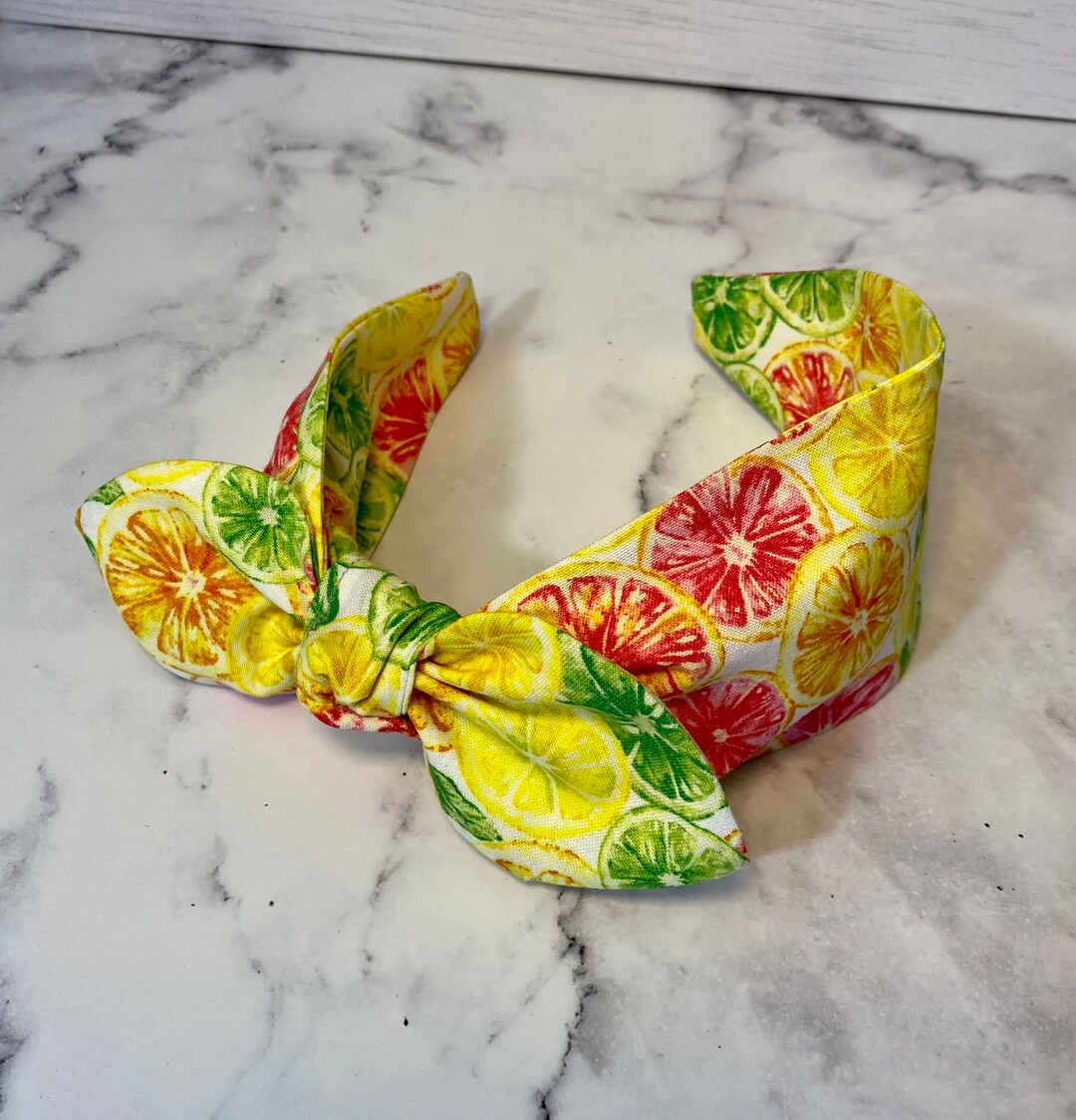 Mixed Citrus Headband , Lemon Lime Knotband, Citrus Headband, Lemonade ...