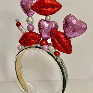 Valentines Day Headband, One of a Kind Headband, Hearts Headband ...