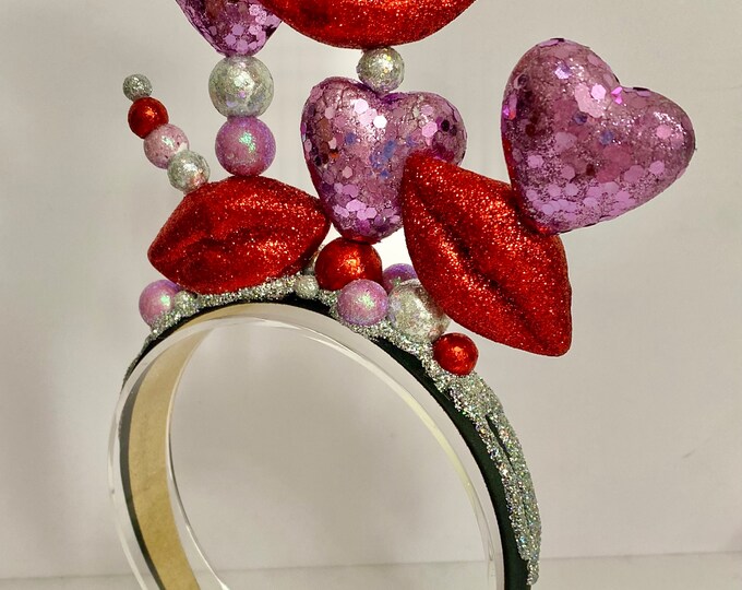 Valentine’s Day Headband, One of a Kind Headband, Hearts Headband ...