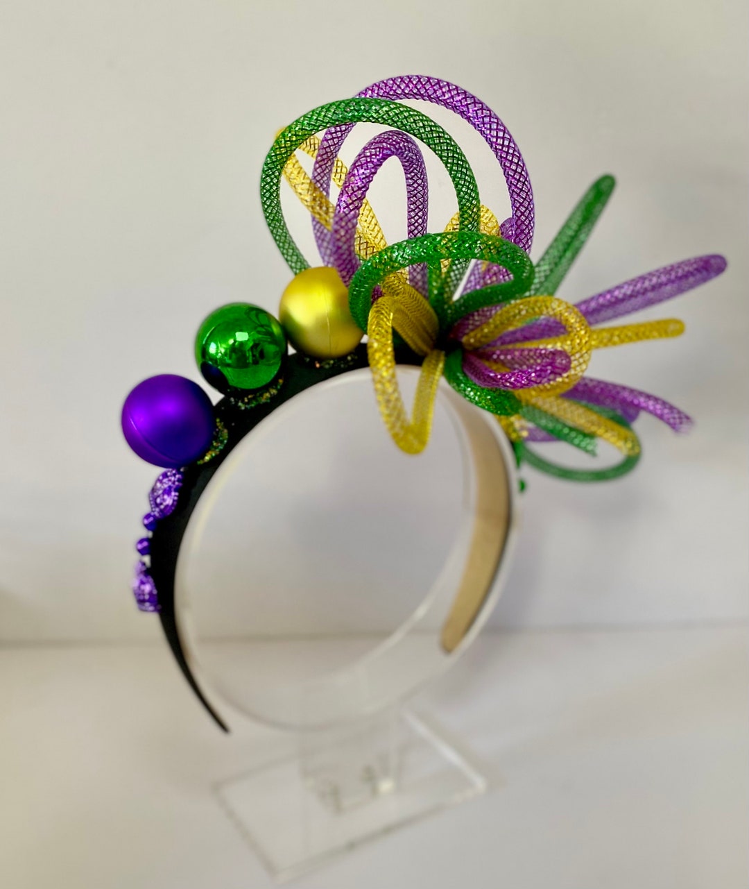 Mardi Gras Headband, Fat Tuesday Crown, Green Gold and Purple Headband ...