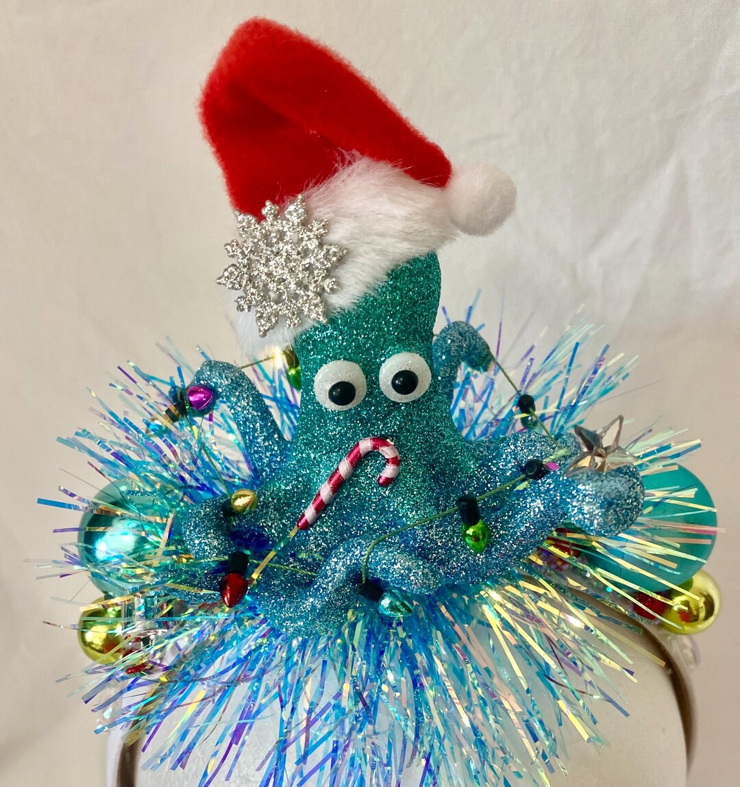 Christmas Headband, Ugly Sweater Headband, Octopus Christmas Headband ...