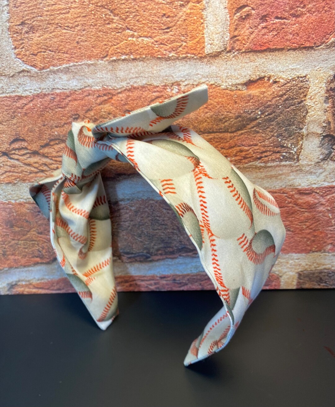 Baseball Headband: Knotted Bow, Flexible Fit for Women & Kids - Etsy