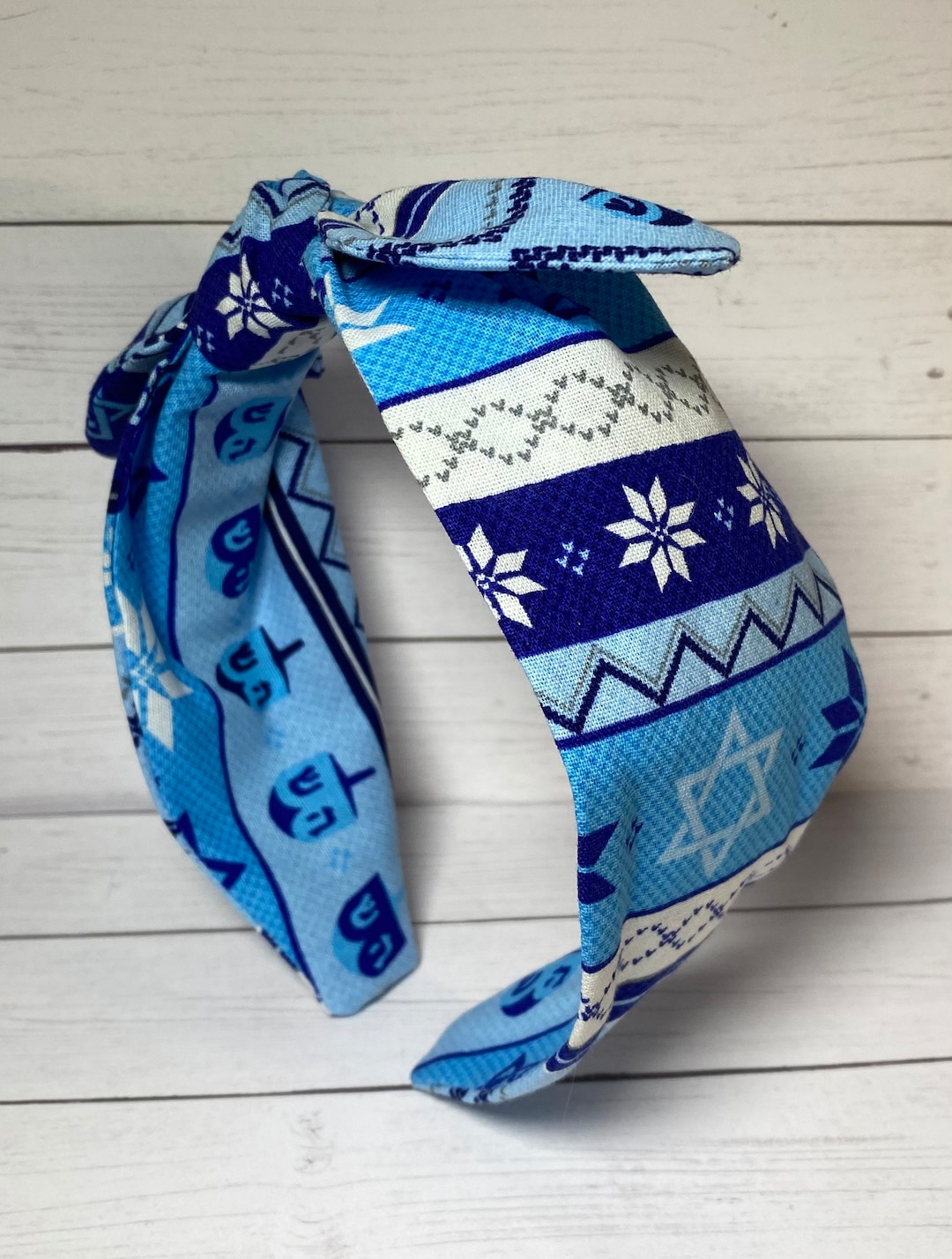 Hanukkah Headband, Hanukkah Sweater Pattern Knotband, Star of David ...