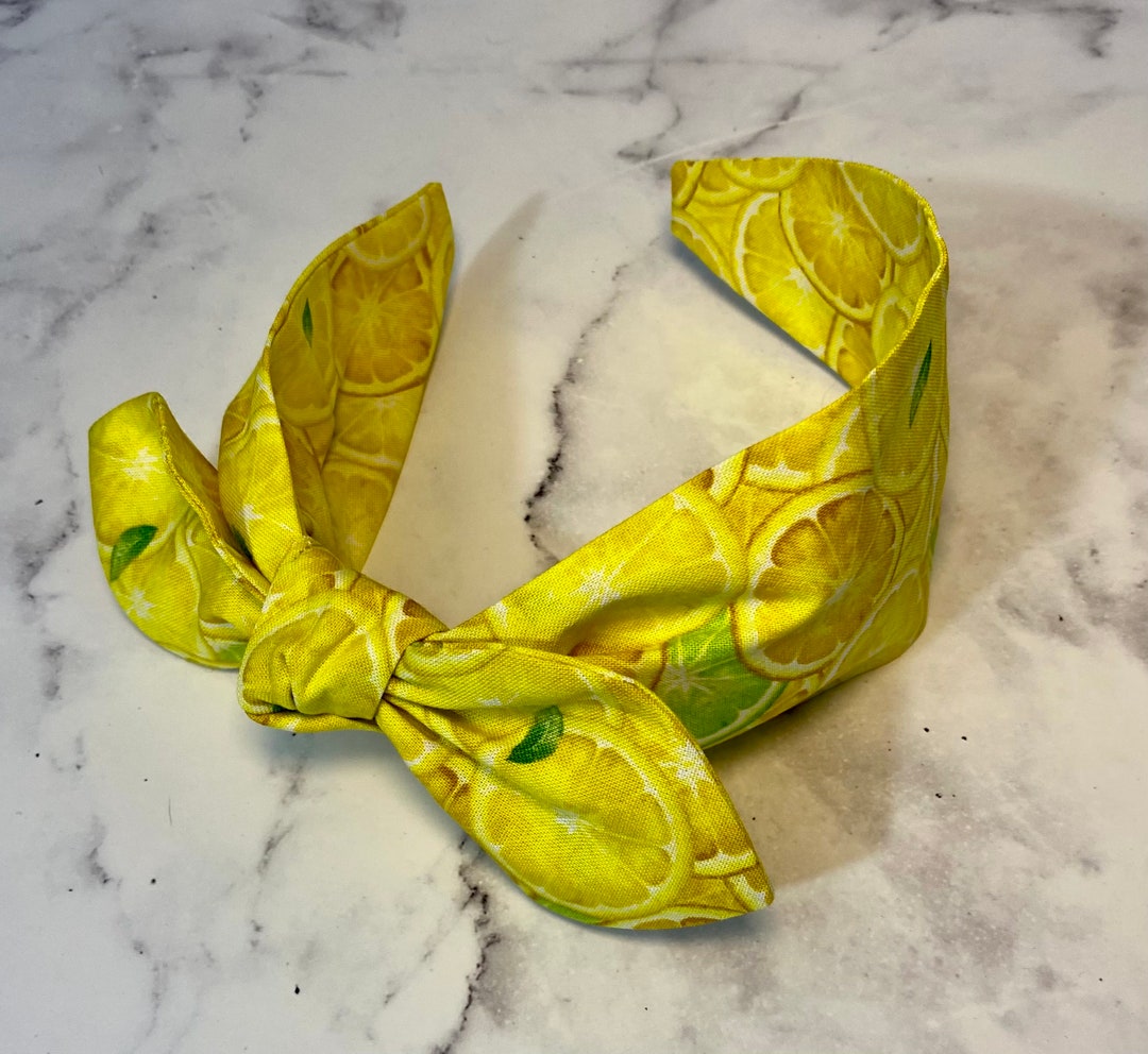 Lemons Headband, Lemon Knotband, Citrus Headband, Lemonade Headband ...