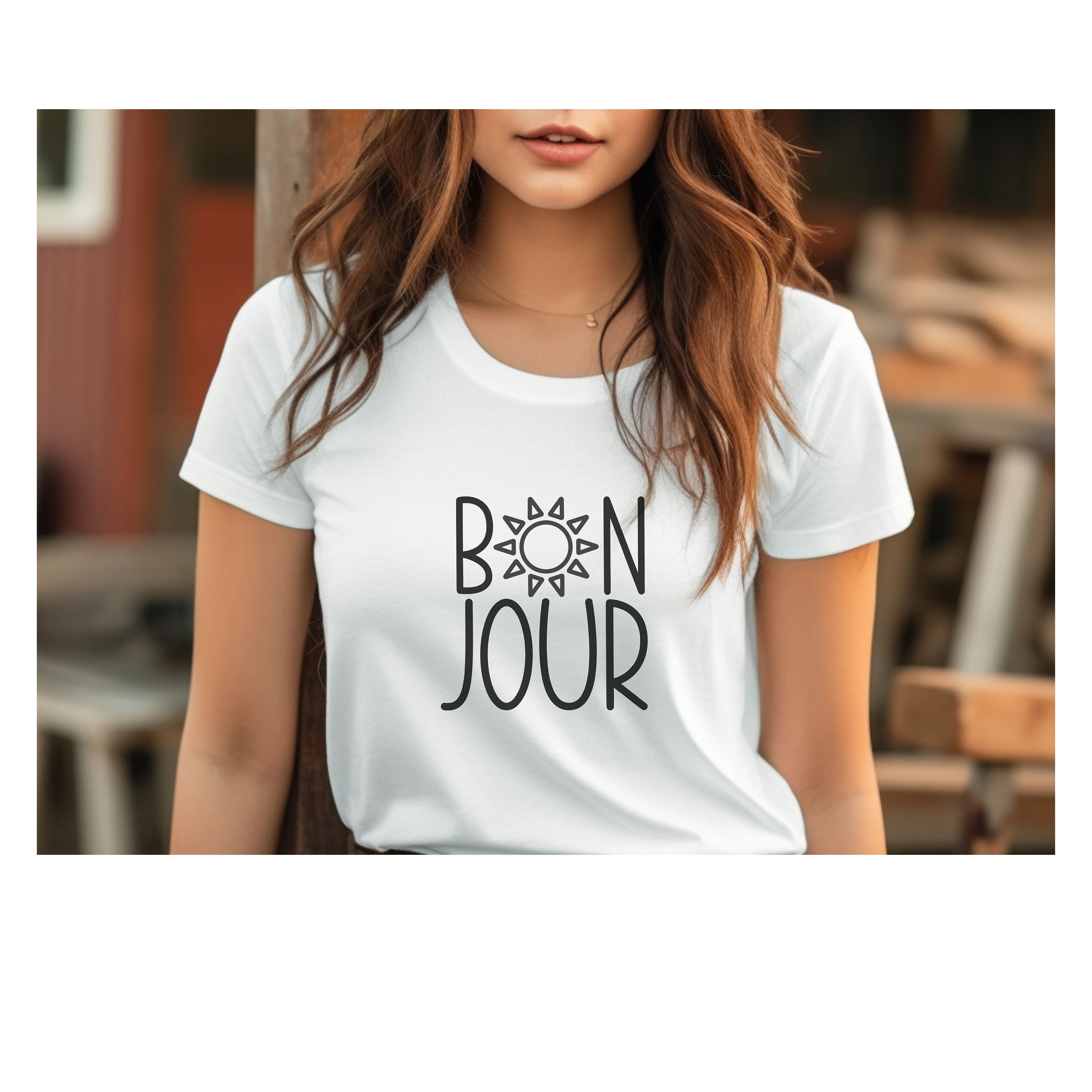 Bonjour Sun SVG, Bonjour Sun Printable, Bonjour Cricut Cut File, Hello ...