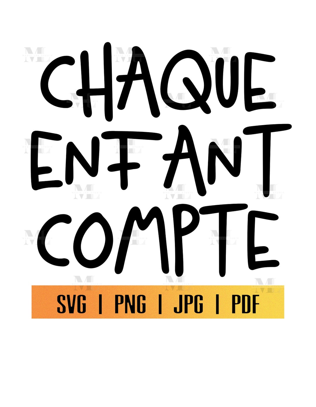 Chaque Enfant Compte SVG, Every Child Matters SVG, Orange Shirt Day ...