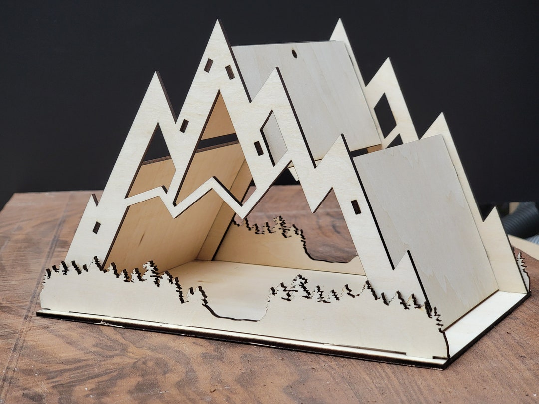 Mountain View Bird Feeder - DXF Files ONLY for Laser Cutting - Etsy