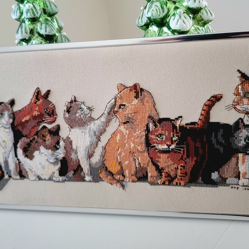 Cat Needlepoint - Etsy