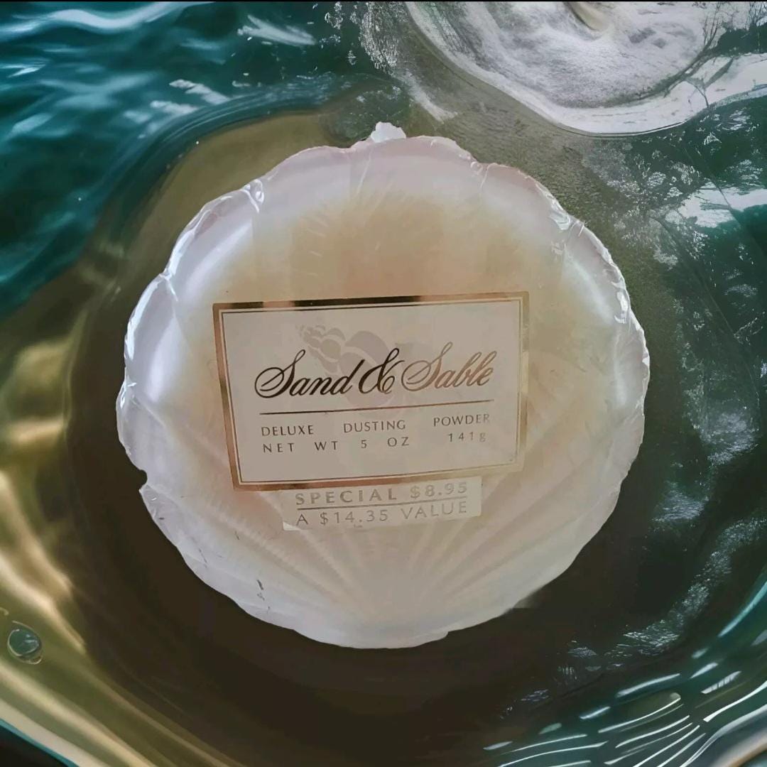 Vintage Sand & Sable by Coty Perfumed Dusting Powder Rare Shell ...
