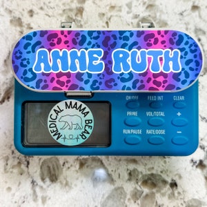 Bright Feeding Pump Door Stickers CHOOSE Pattern Add Name Feeding Tube ...