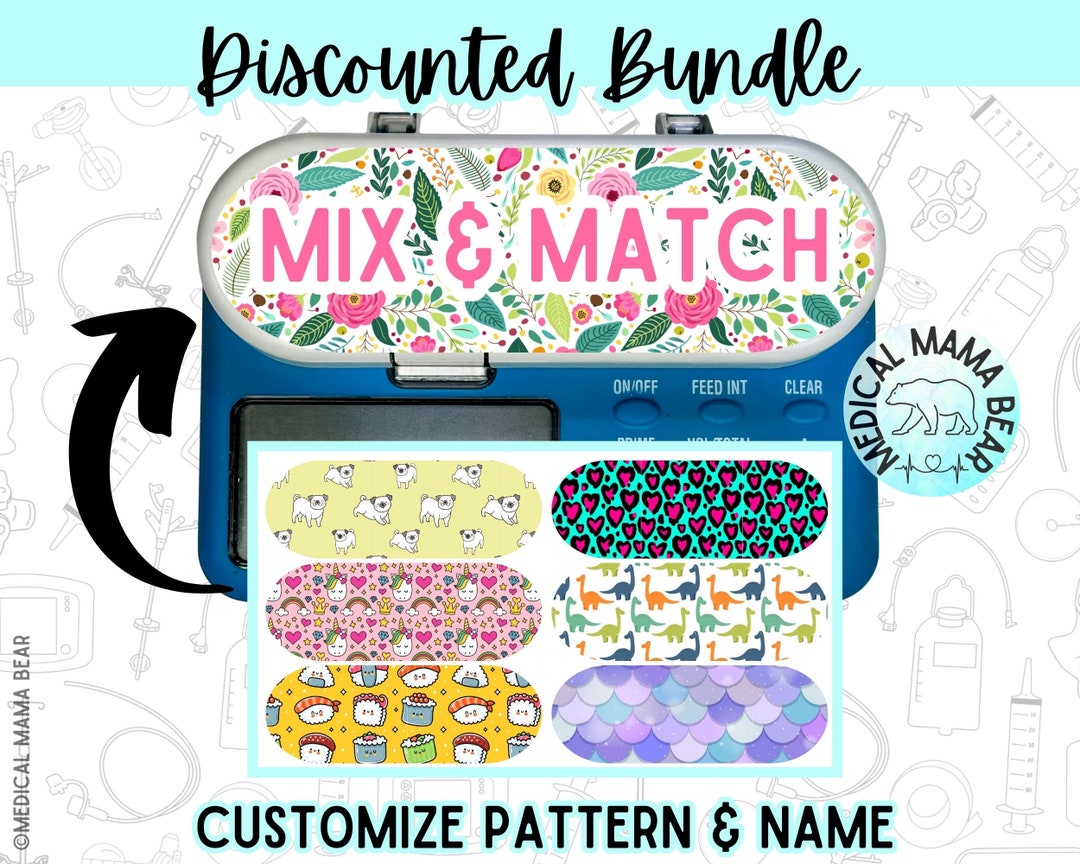 BUNDLE Infinity Pump Name Sticker Feeding Pump Door Stickers MIX ...