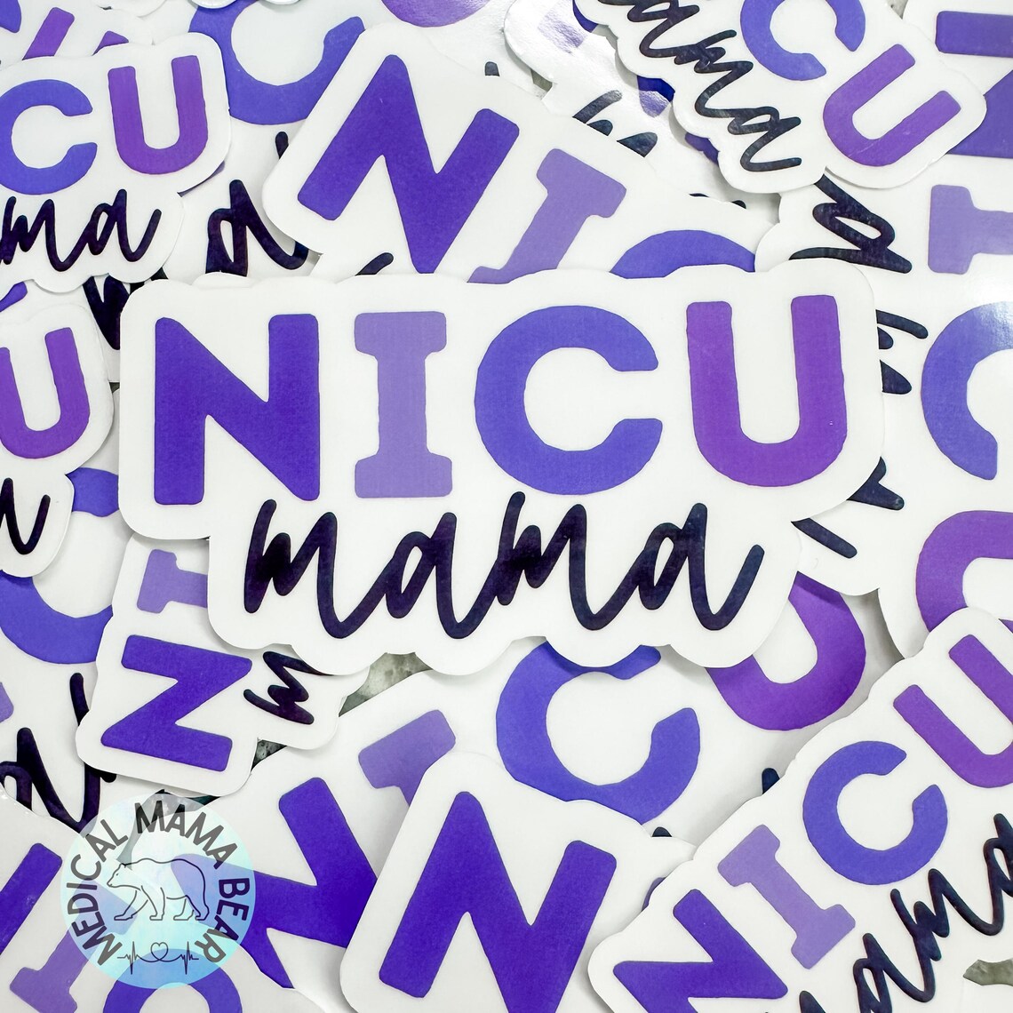 Purple NICU MAMA STICKER Pink Medically Complex Sticker Preemie Mom ...