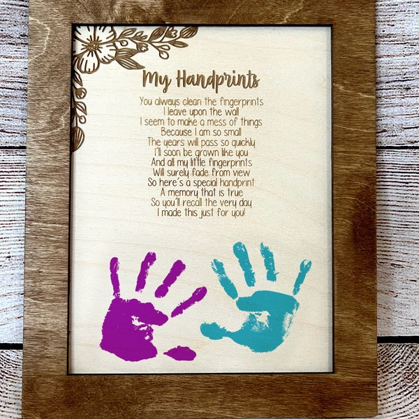 Vertical Handprint Sign - Etsy