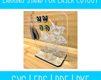 Laser Cut Earring Stand - Etsy