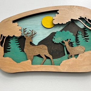 Layered Wood Deer Sign Deer Hunting Sign - Etsy