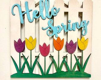 Spring Door Sign - Etsy