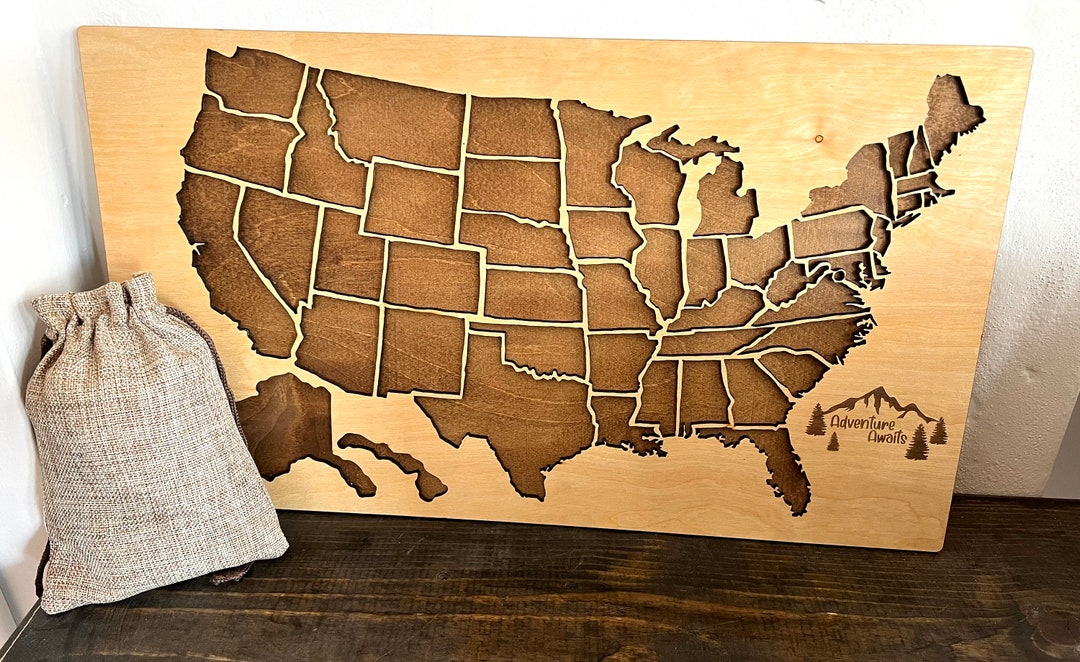 US Travel Map Fill in Puzzle Map - Etsy Canada