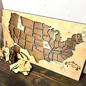 US Travel Map Fill in Puzzle Map - Etsy Canada