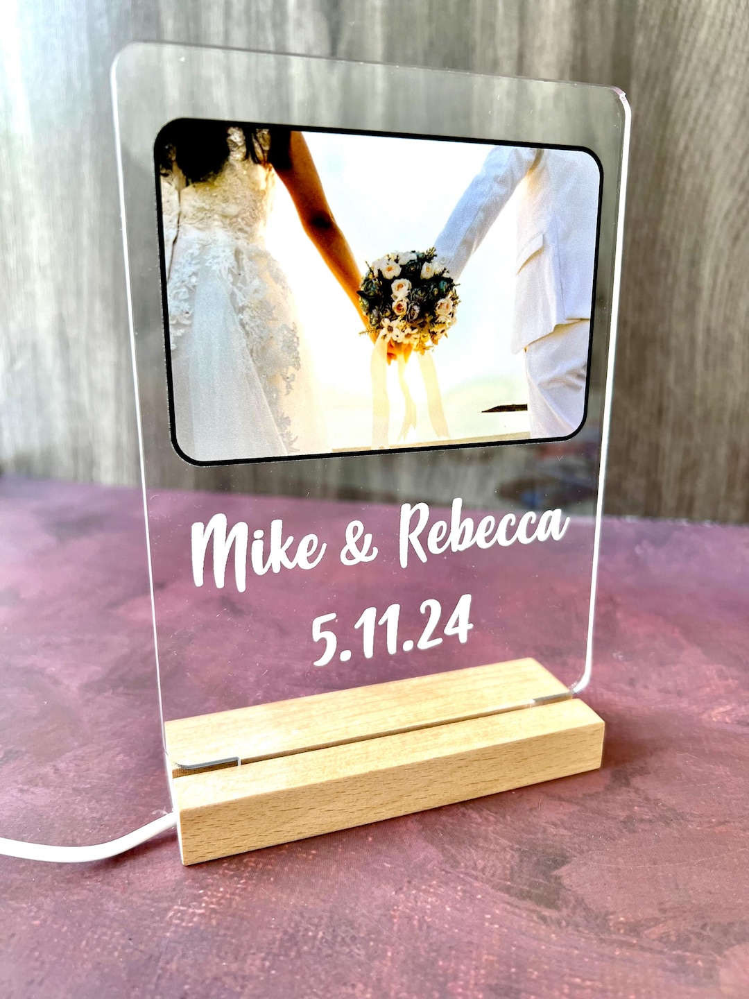 Light up Acrylic Sign With Photo - Etsy