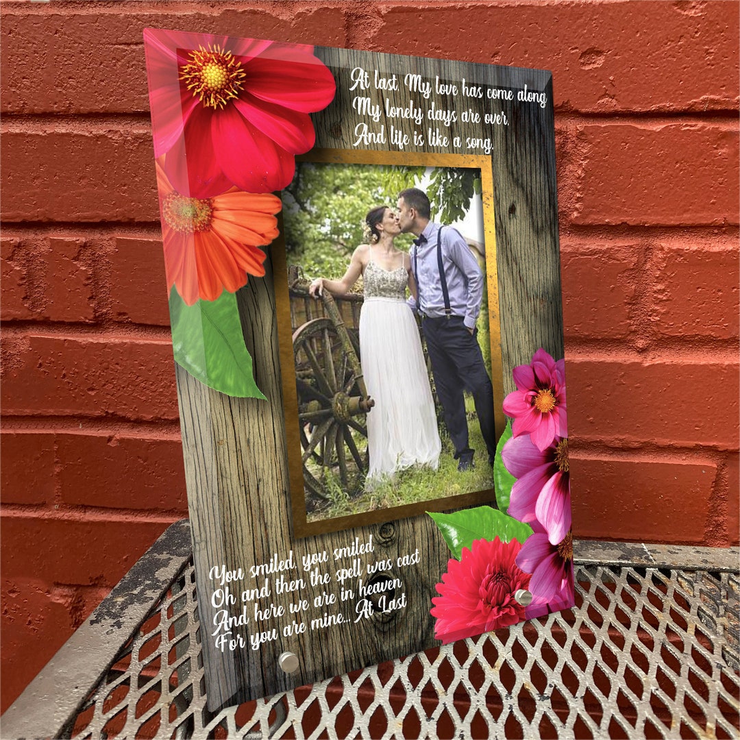 Wedding Song Lyrics Glass Plaque - Wedding Vows - First Dance Lyrics - Etsy