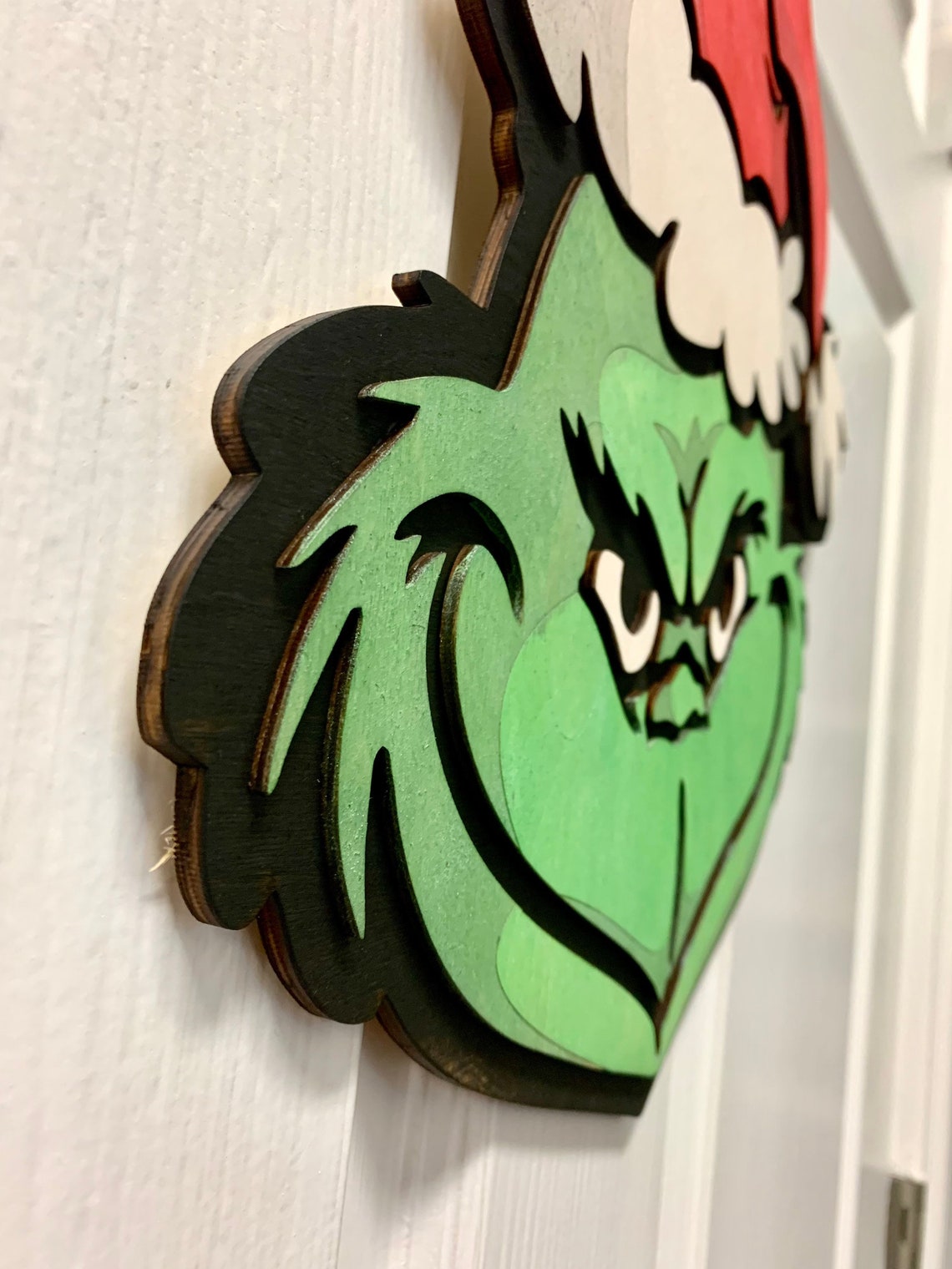The Grinch Wood Sign the Grinch Decorations | Etsy