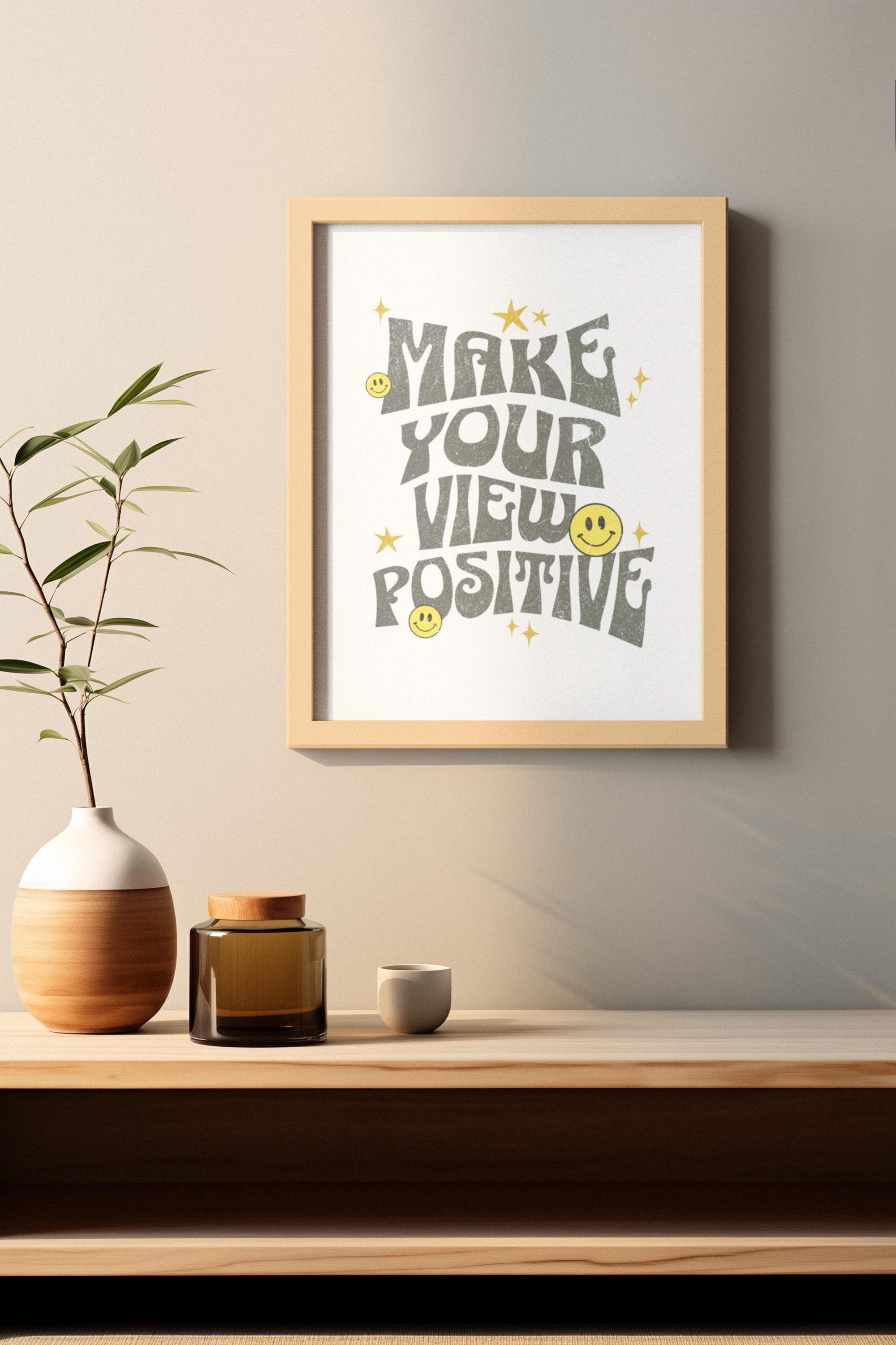 Positive Motivational Poster Cute Girls Room Decor Poster Wall Decor ...