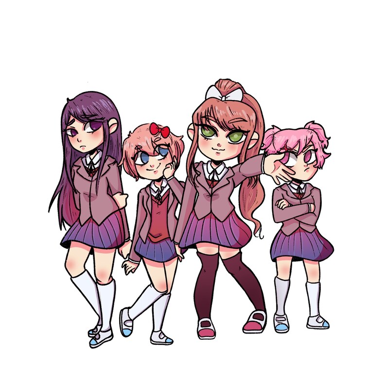 Doki Doki Literature Club Sticker | Etsy