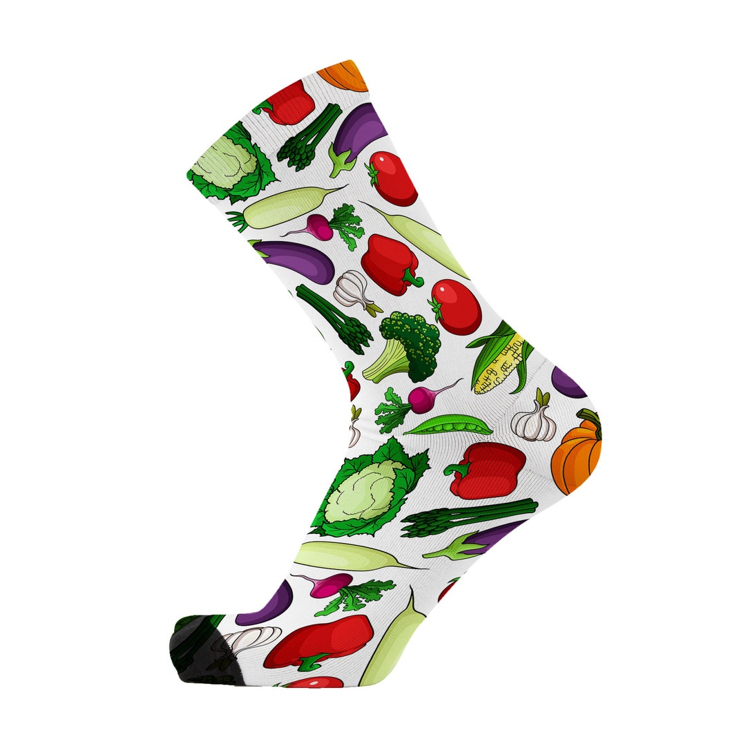 I'm Vegan Bamboo Socks. Vegetable Socks. Food Socks. Print - Etsy UK