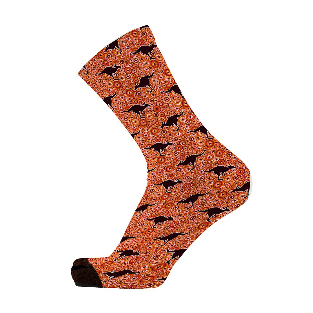 Outback Kangaroo Bamboo Socks. Kangaroo Socks. Australian Animal Socks ...