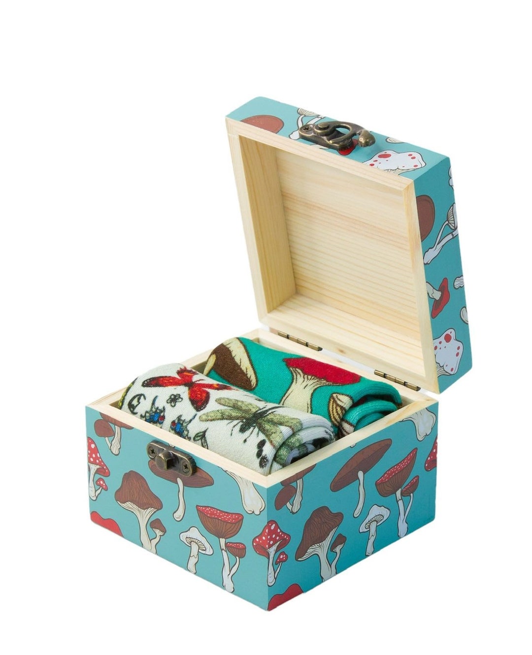 The Nature Box Reusable Timber Gift Box. Mushroom and Insect Bamboo ...