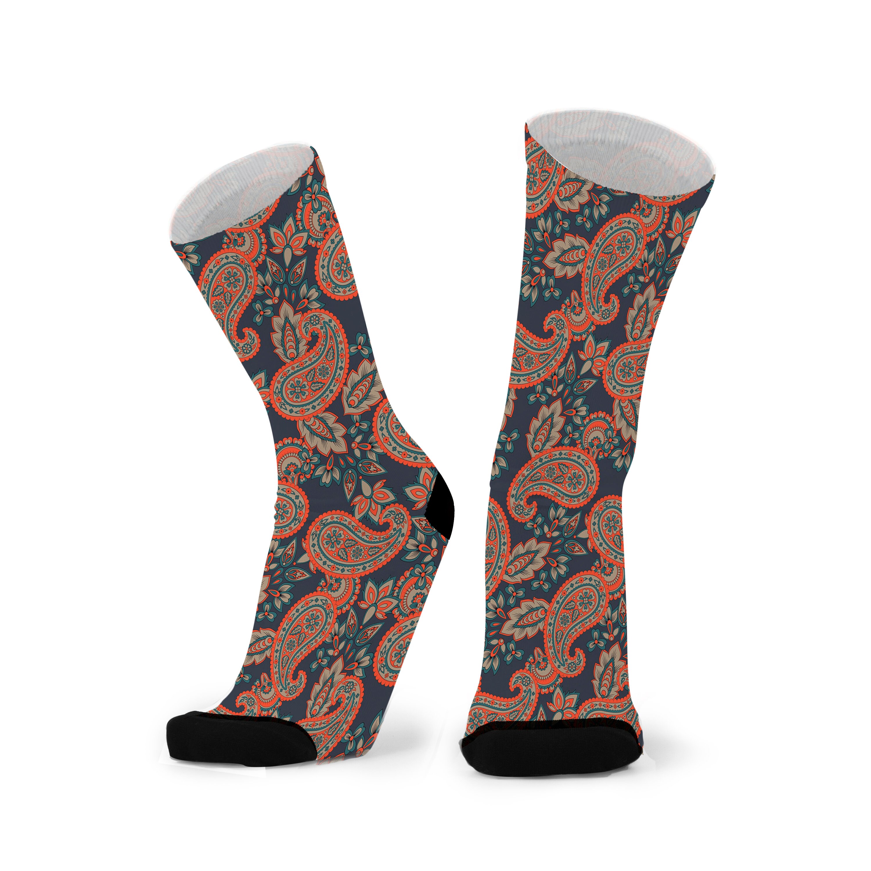 Paisley socks. RedFoxSox. Bamboo Socks