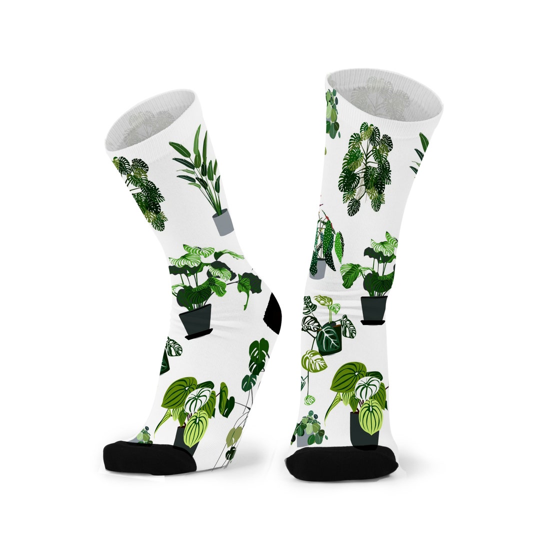 Bamboo Plant Socks, Novelty Garden Print - Etsy