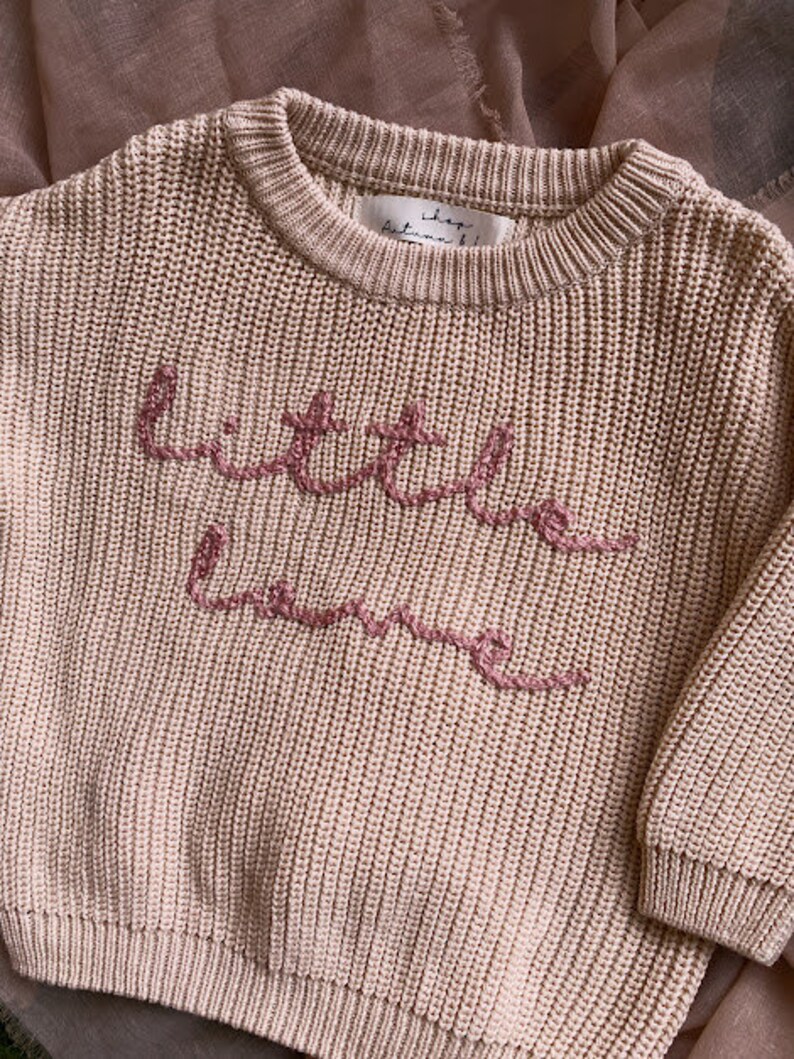 Custom Embroidered Name Baby Knit Sweater - Etsy