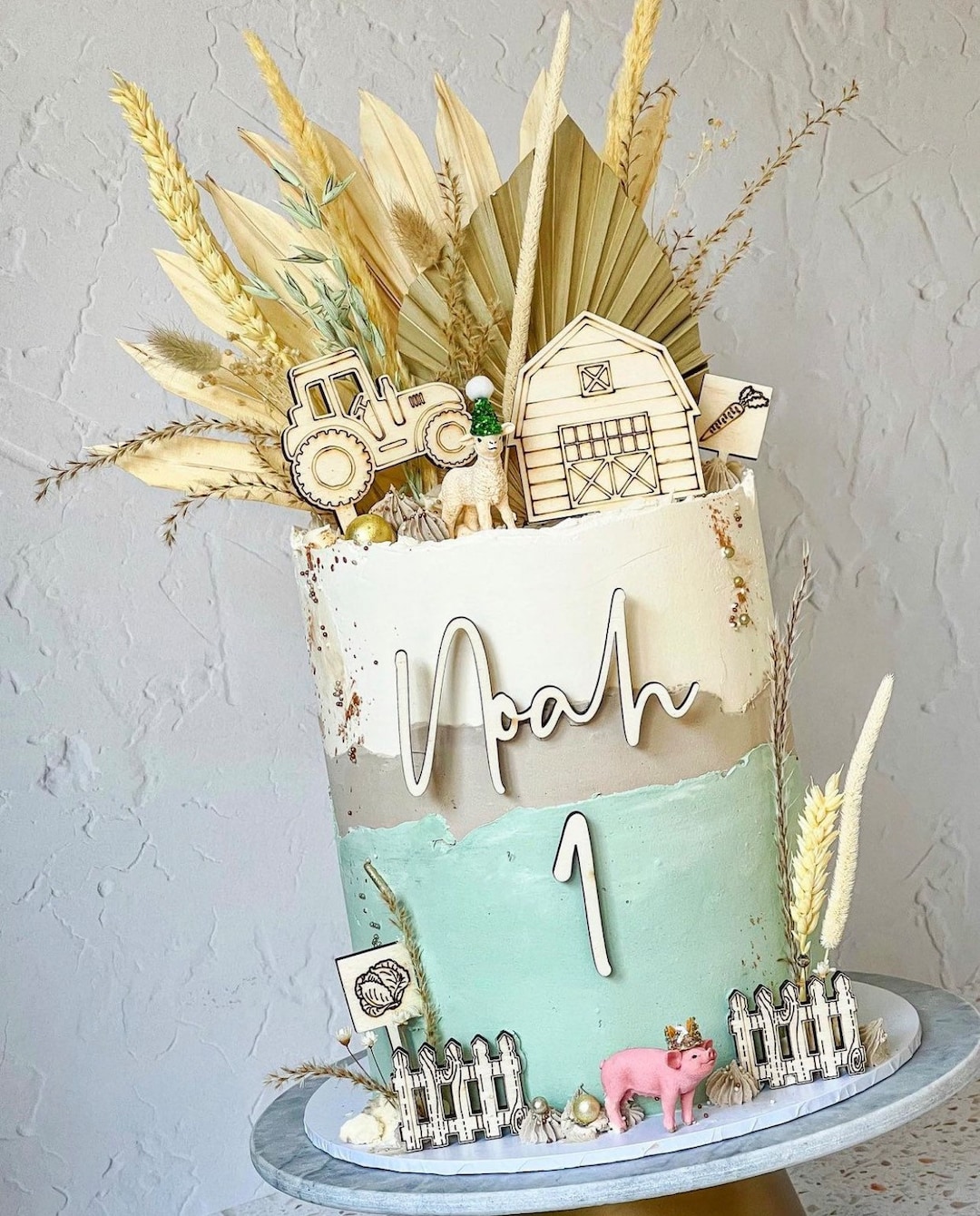 Barn/ Farm Cake Topper Set - Etsy