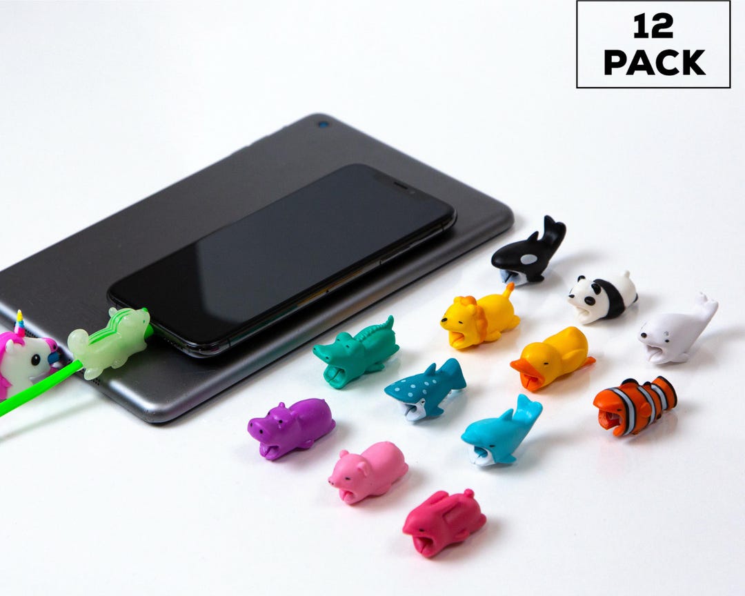 Glowtree Cable Protector Animal Bites 12 Pcs for Iphone, Samsung ...