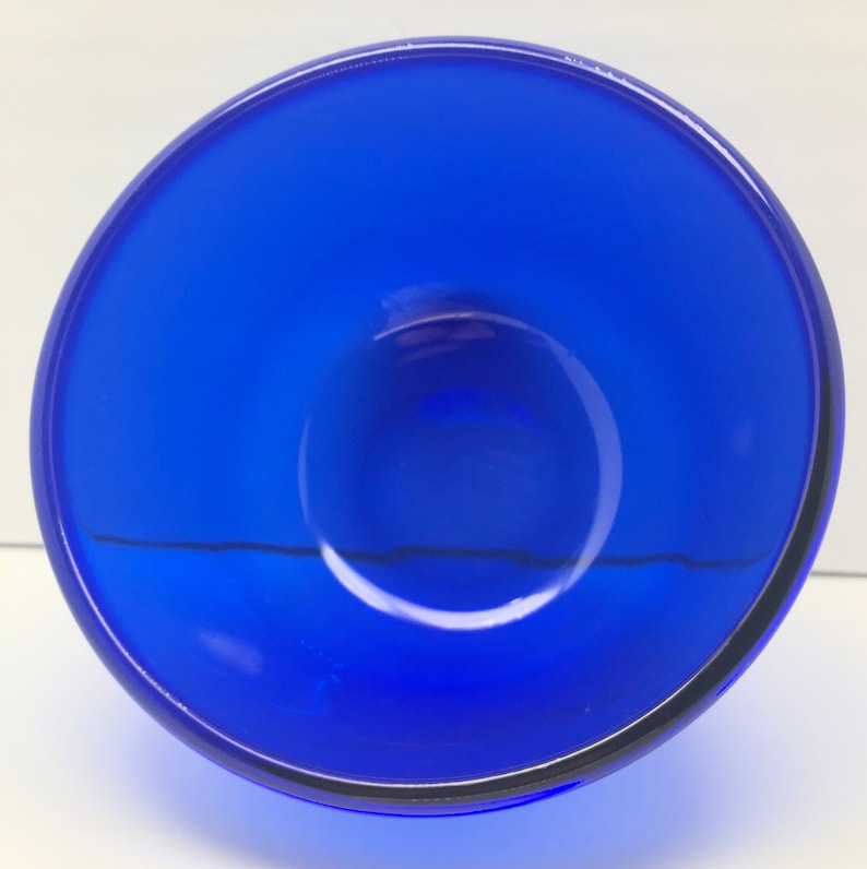 Vintage Arcoroc Cobalt Blue Glass Medium Mixing Bowl 9.5 Made in France ...